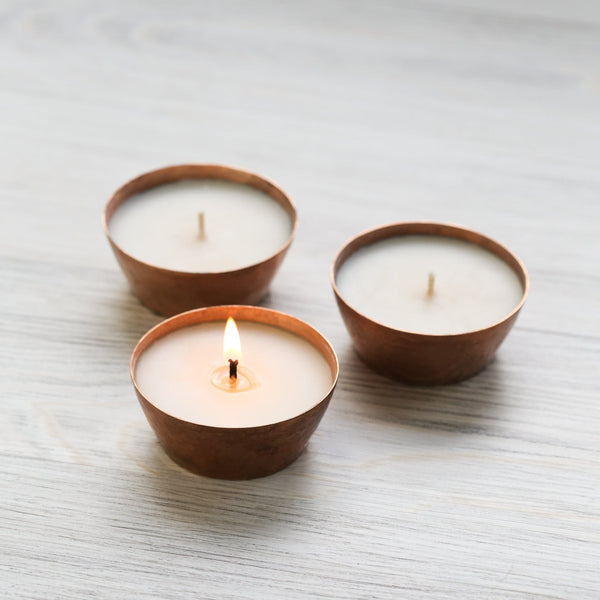 Ayurvedic Copper Candle - Sandalwood & Amber - DharmaShop