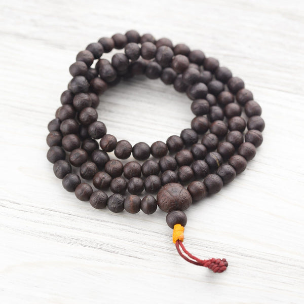 Antique Dark Bodhi Seed Mala - DharmaShop