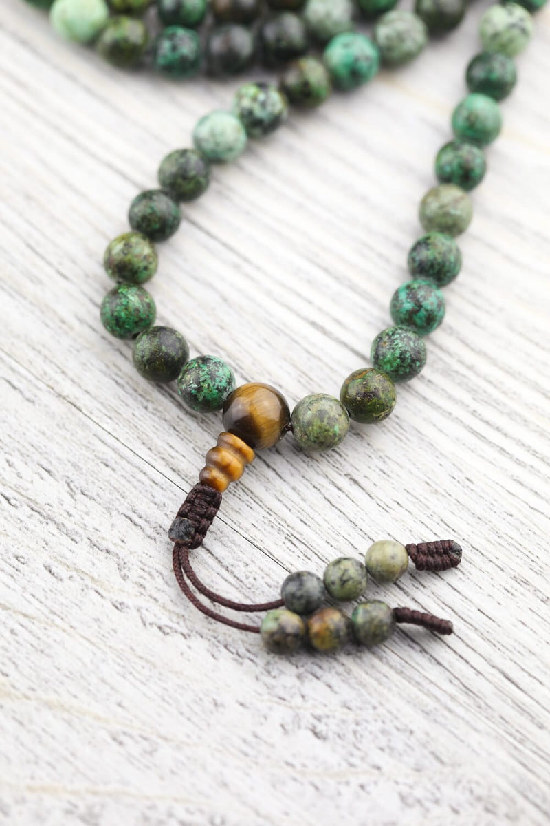 Inner Journey African Turquoise and Tiger Eye Mala Set - DharmaShop