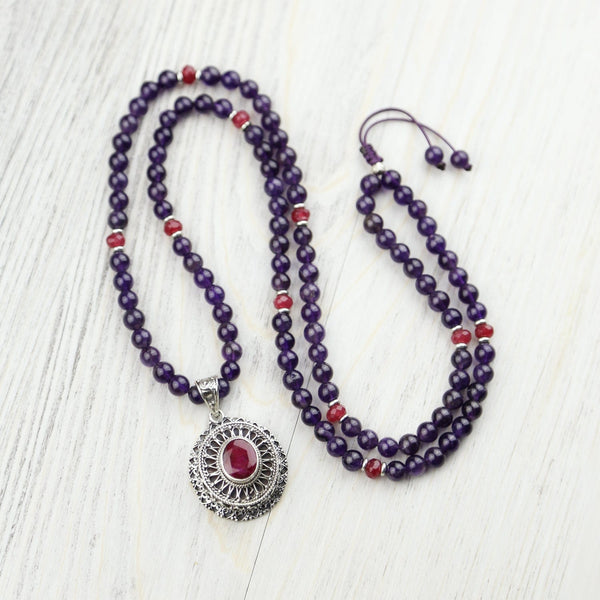 Passion & Peace Tibetan Gau Locket Mala - DharmaShop