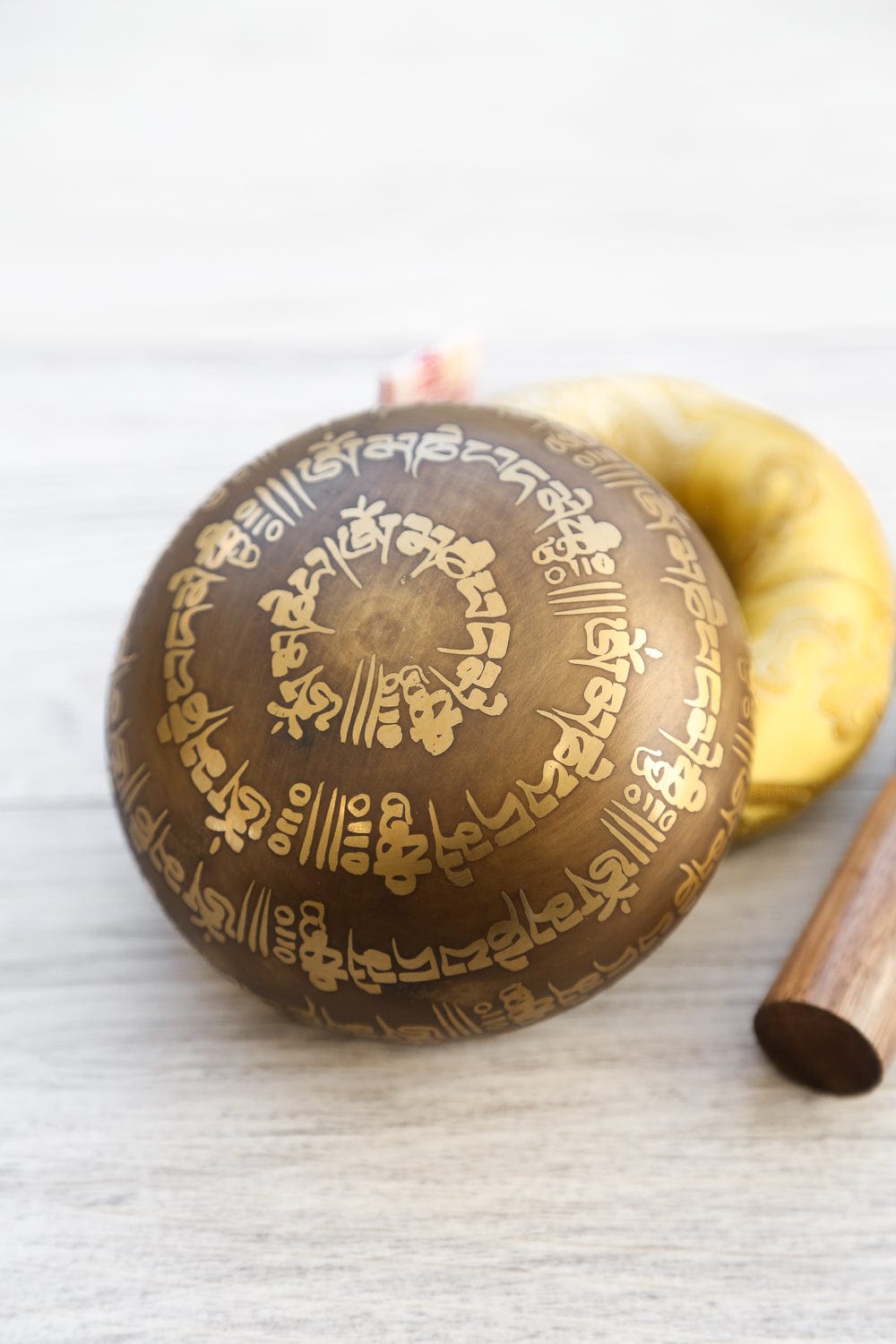 Golden Compassion Singing Bowl Gift Set - DharmaShop