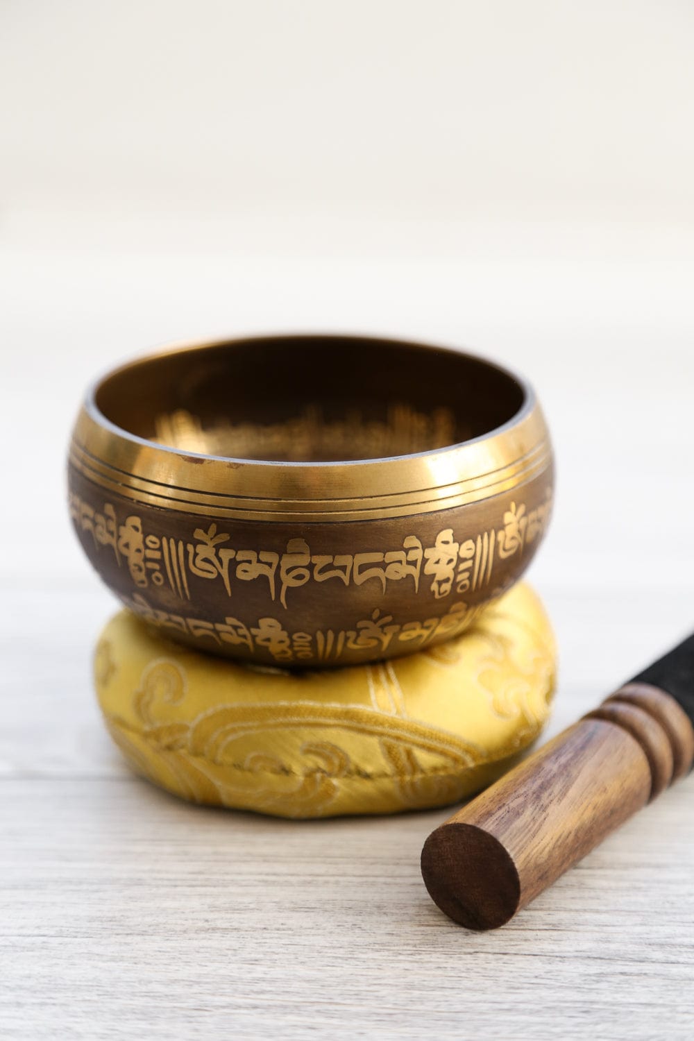 Golden Compassion Singing Bowl Gift Set - DharmaShop