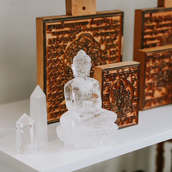 Himalayan Crystal Medicine Buddha Healing Statue - DharmaShop