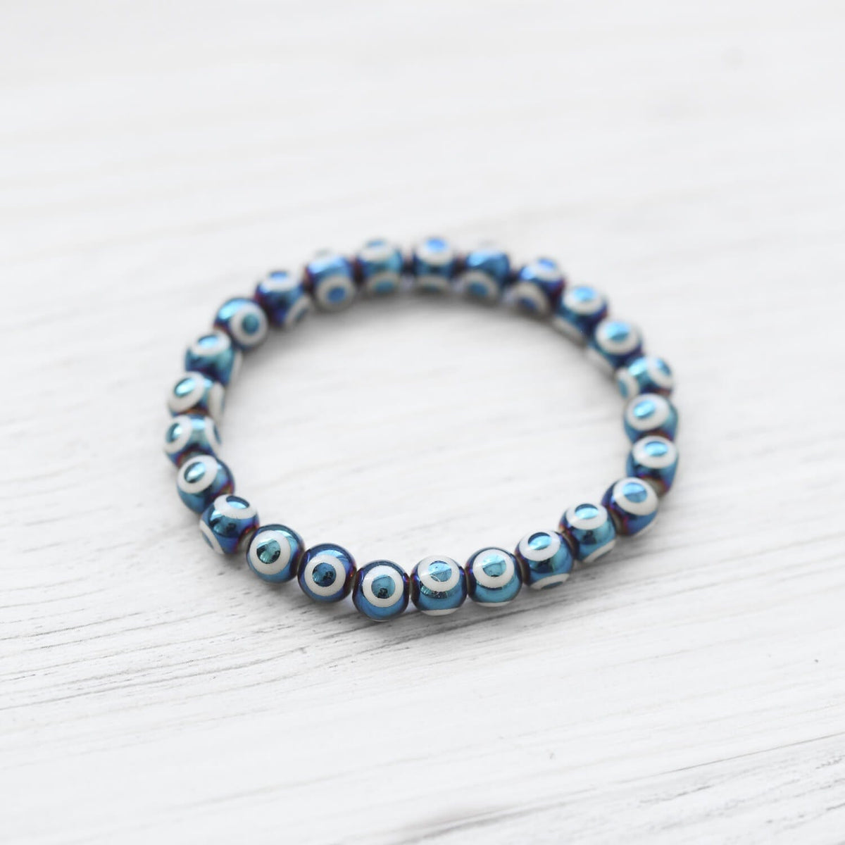 Evil Eye Iridescence Wrist Mala - DharmaShop