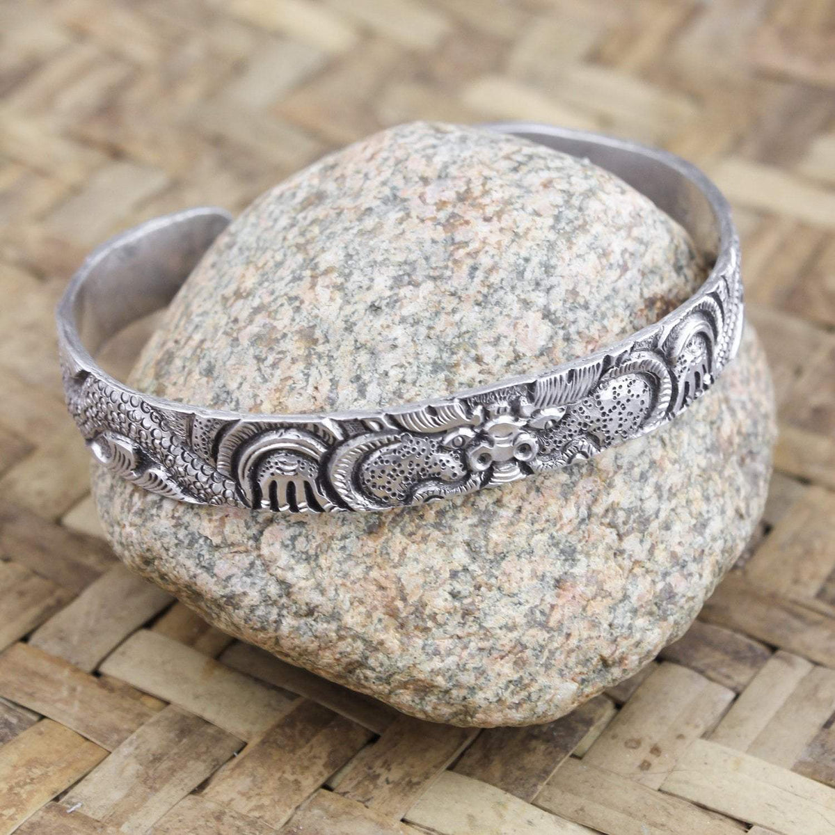Solid Sterling Cheppu Cuff Bracelet - DharmaShop