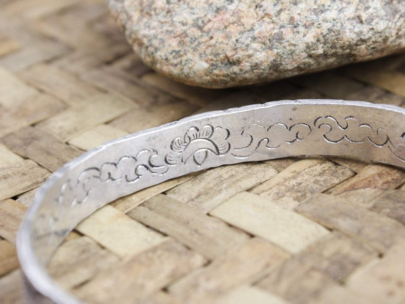 Solid Sterling Cheppu Cuff Bracelet - DharmaShop