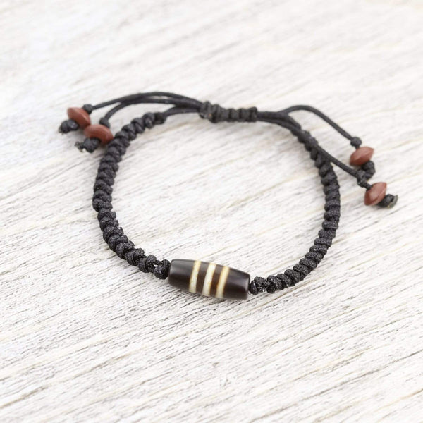 Traditional Striped Dzi Bracelet - DharmaShop