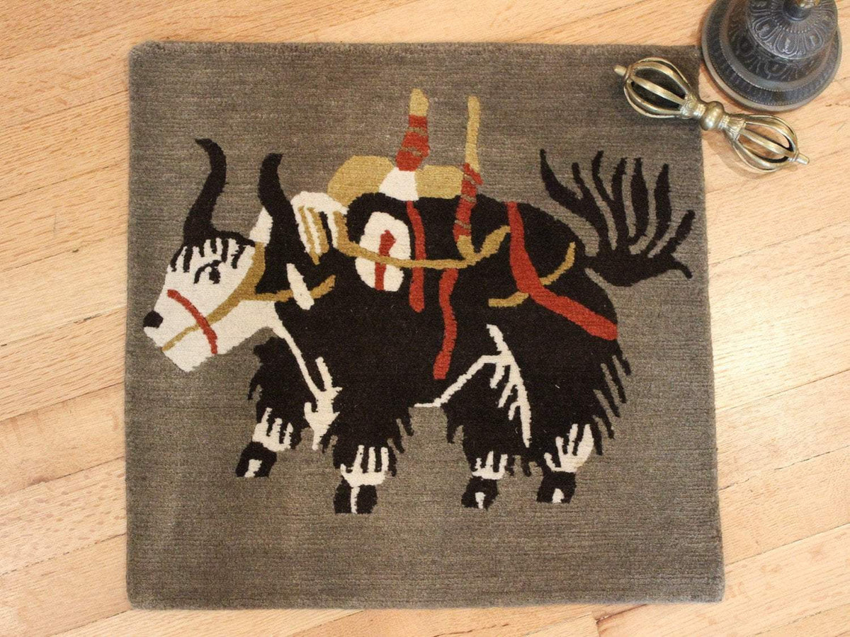 Brown Tibetan Yak Meditation Carpet - DharmaShop