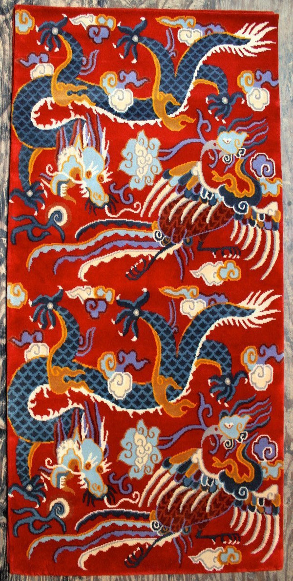 Red Dragon Phoenix Carpet - DharmaShop