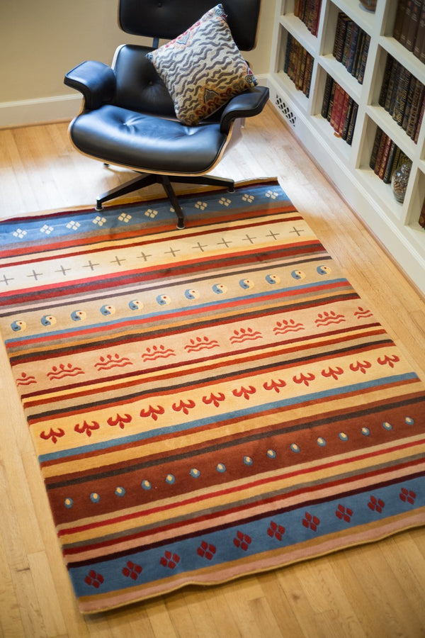 Traditional Tibetan Chuba Area Rug - DharmaShop