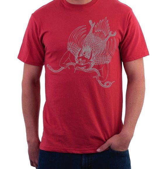 Garuda Red Ringspun T-Shirt - DharmaShop