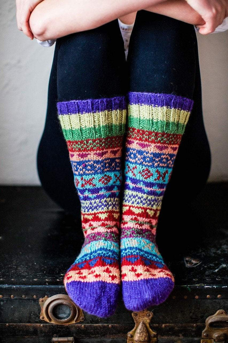 Himalayan Wool Slipper Socks from Nepal - DharmaShop