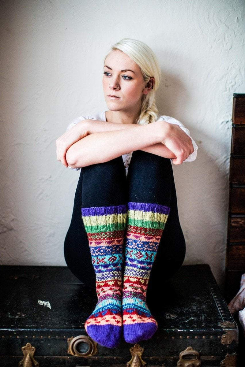 Himalayan Wool Slipper Socks from Nepal - DharmaShop