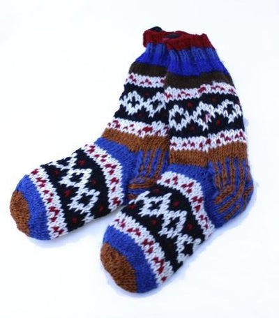 Wool Slipper Socks from Nepal - DharmaShop