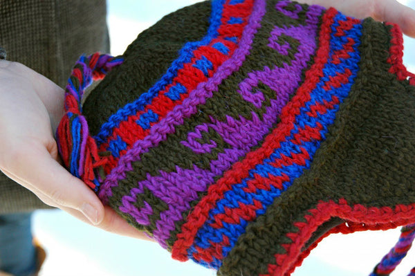 Handmade Tibetan Wool Multicolored Hat - DharmaShop