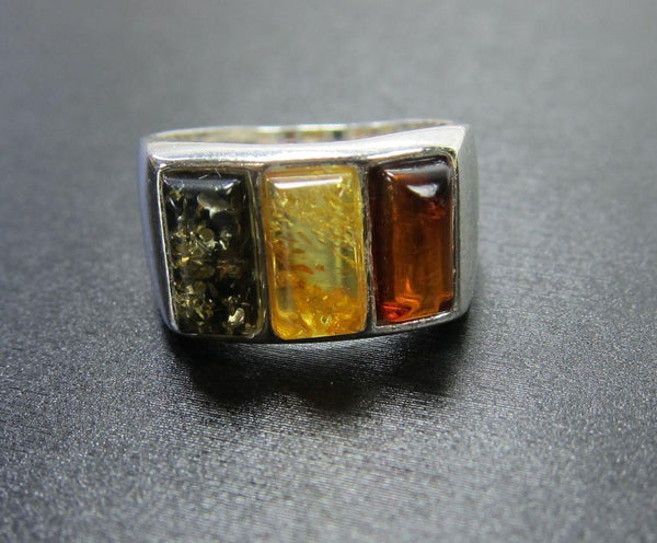 3 Jewels Amber Ring - DharmaShop