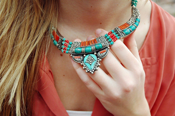 Intricately Hand Made Sterling Silver Necklace - DharmaShop