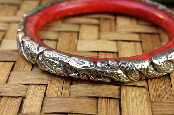 Tibetan Copal Bracelet With Snakes - DharmaShop