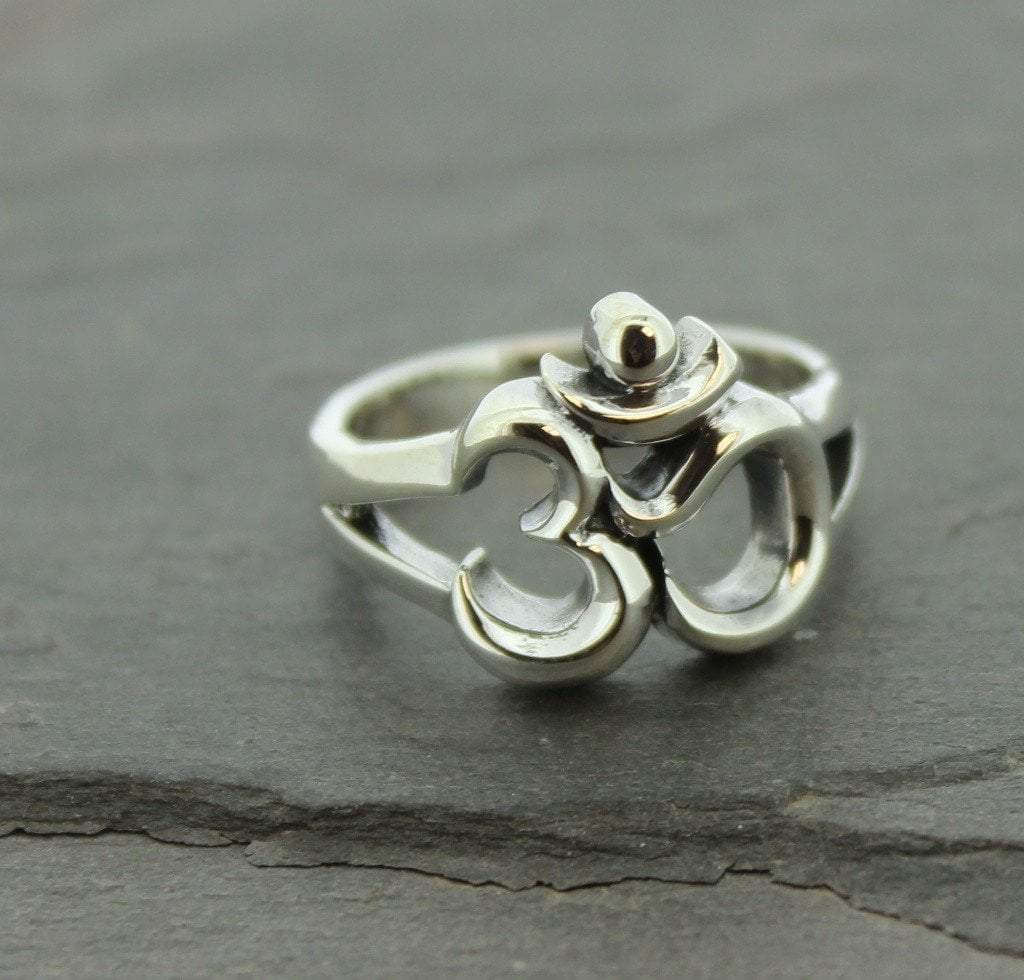 Sterling Silver Om Ring - DharmaShop