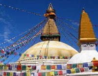 SIlver Plated Stupa Pendant from Boudhanath - DharmaShop