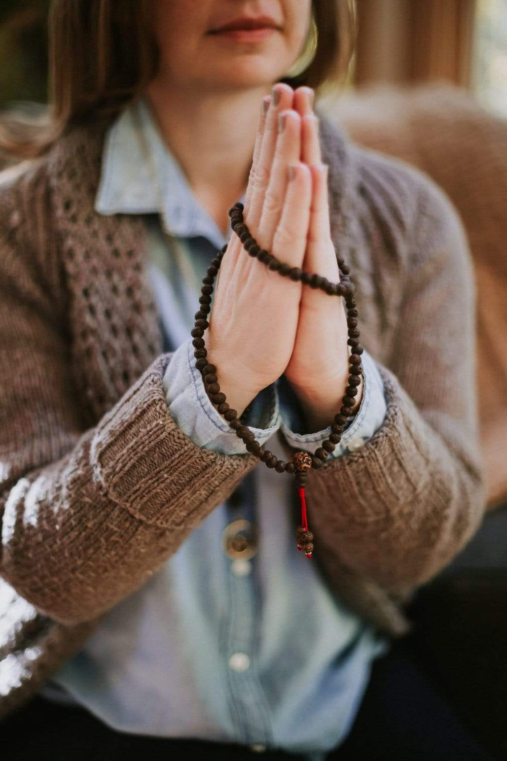 108 Bead Dark Raktu Prayer Mala - DharmaShop