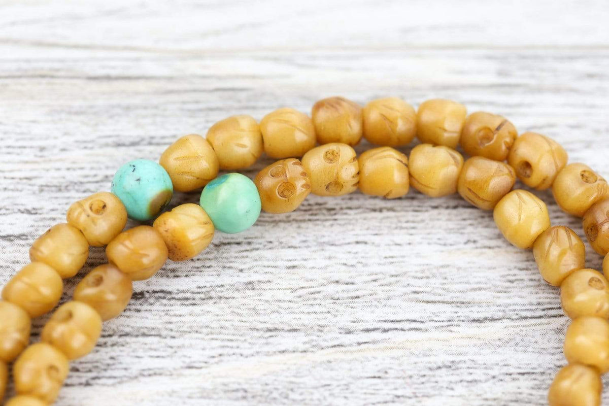 Antique Hand Carved Skull Mala - DharmaShop