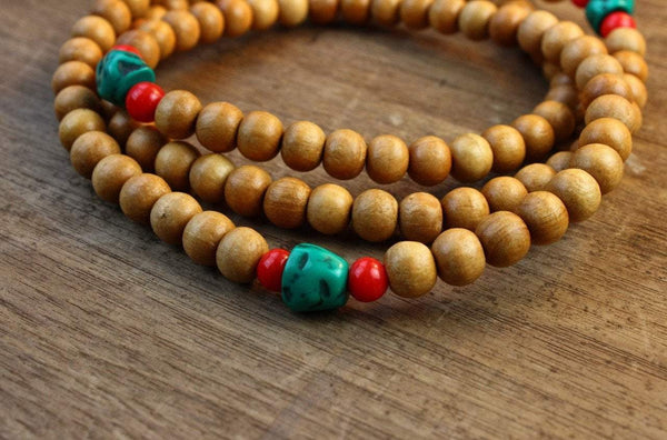 Natural Wood Tibetan Mala - DharmaShop