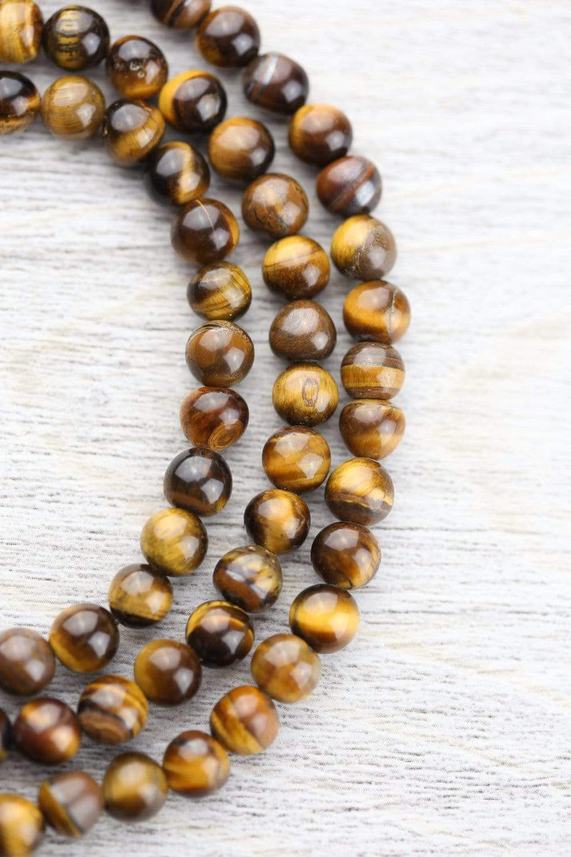 Tiger Eye 108 Bead Mala Necklace - DharmaShop