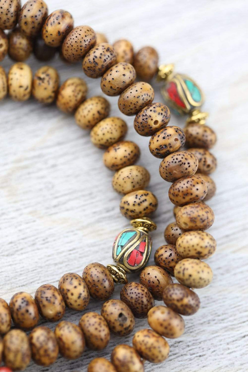 Divine Rebirth Lotus Seed Mala Necklace - DharmaShop