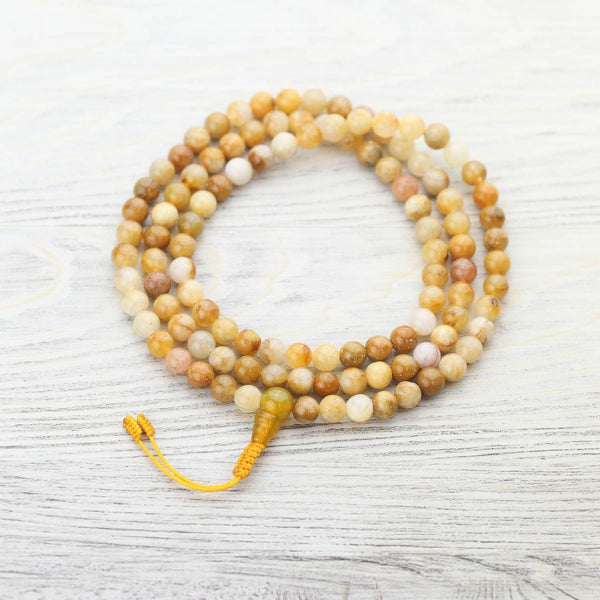 Self-Confidence Yellow Jade Mala - DharmaShop