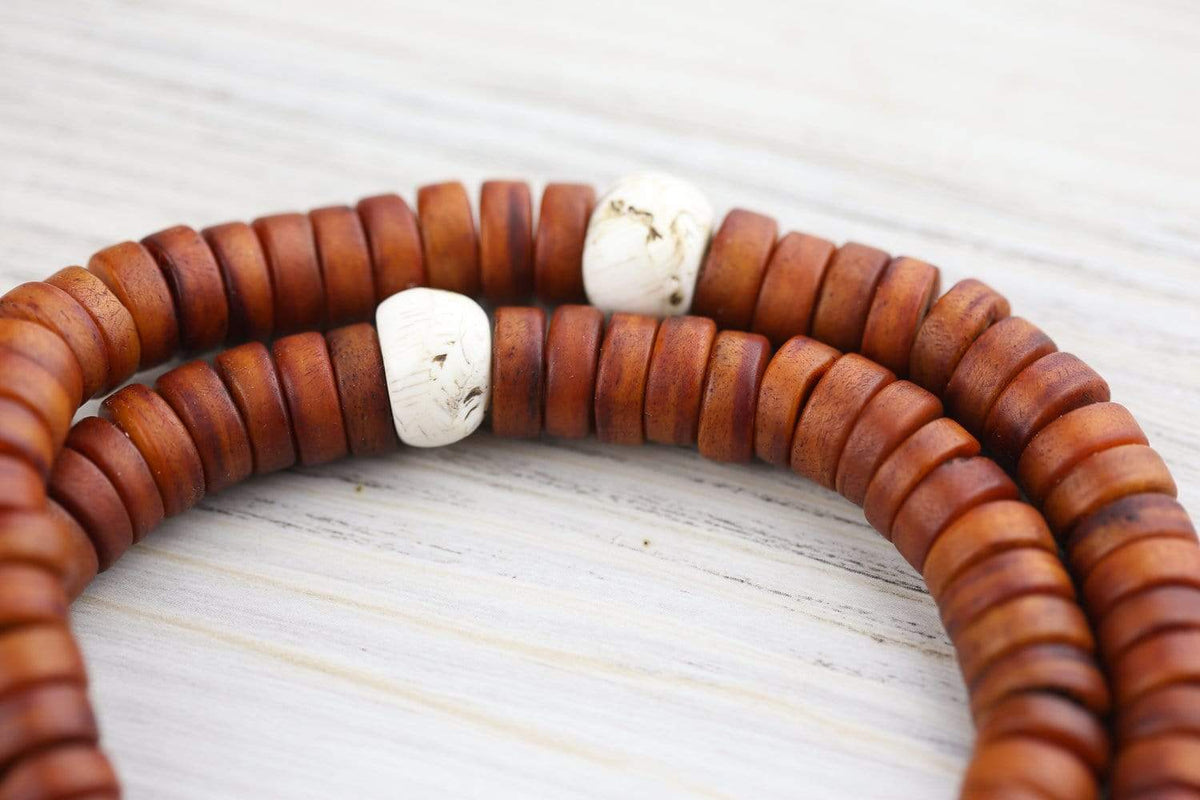 Traditional Bone Monk's Mala - DharmaShop