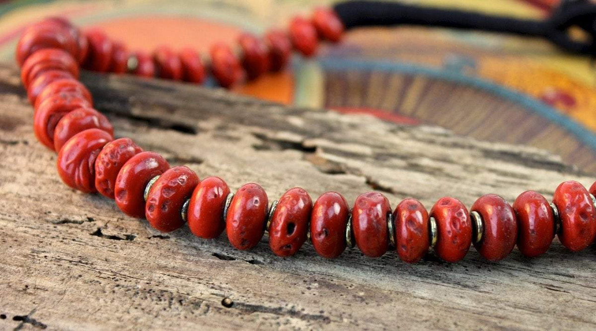 Cheppu Tibetan Coral Necklace - DharmaShop
