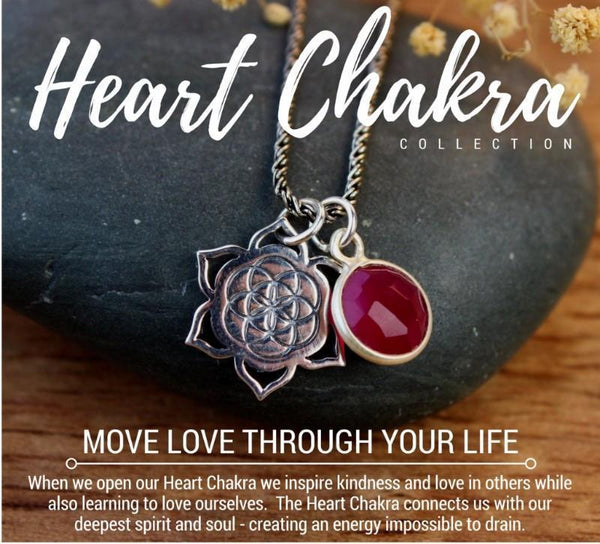 Ruby Sacred Geometry Heart Chakra Necklace - DharmaShop
