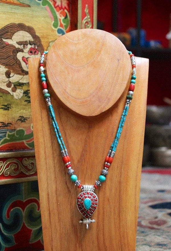 Traditional Tibetan Gau Locket Necklace - DharmaShop