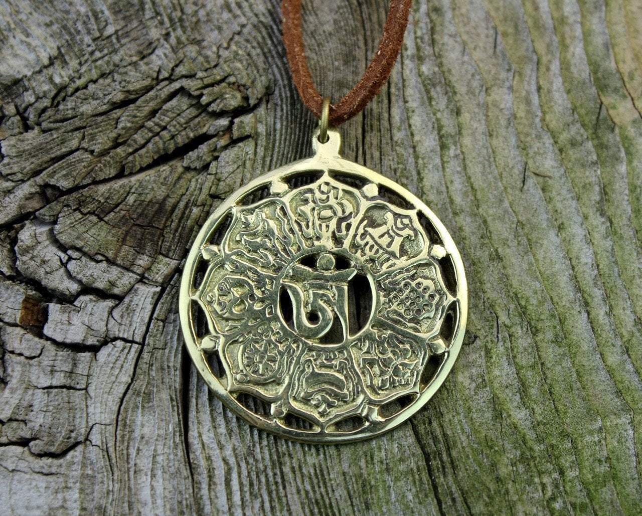 Large Auspicious Symbols Pendant - DharmaShop