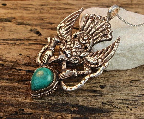 Sterling Garuda Pendant - DharmaShop
