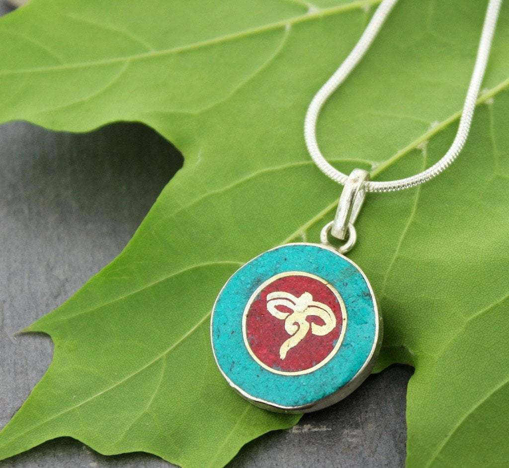 Wisdom Eye Tibetan Inlaid Pendant - DharmaShop