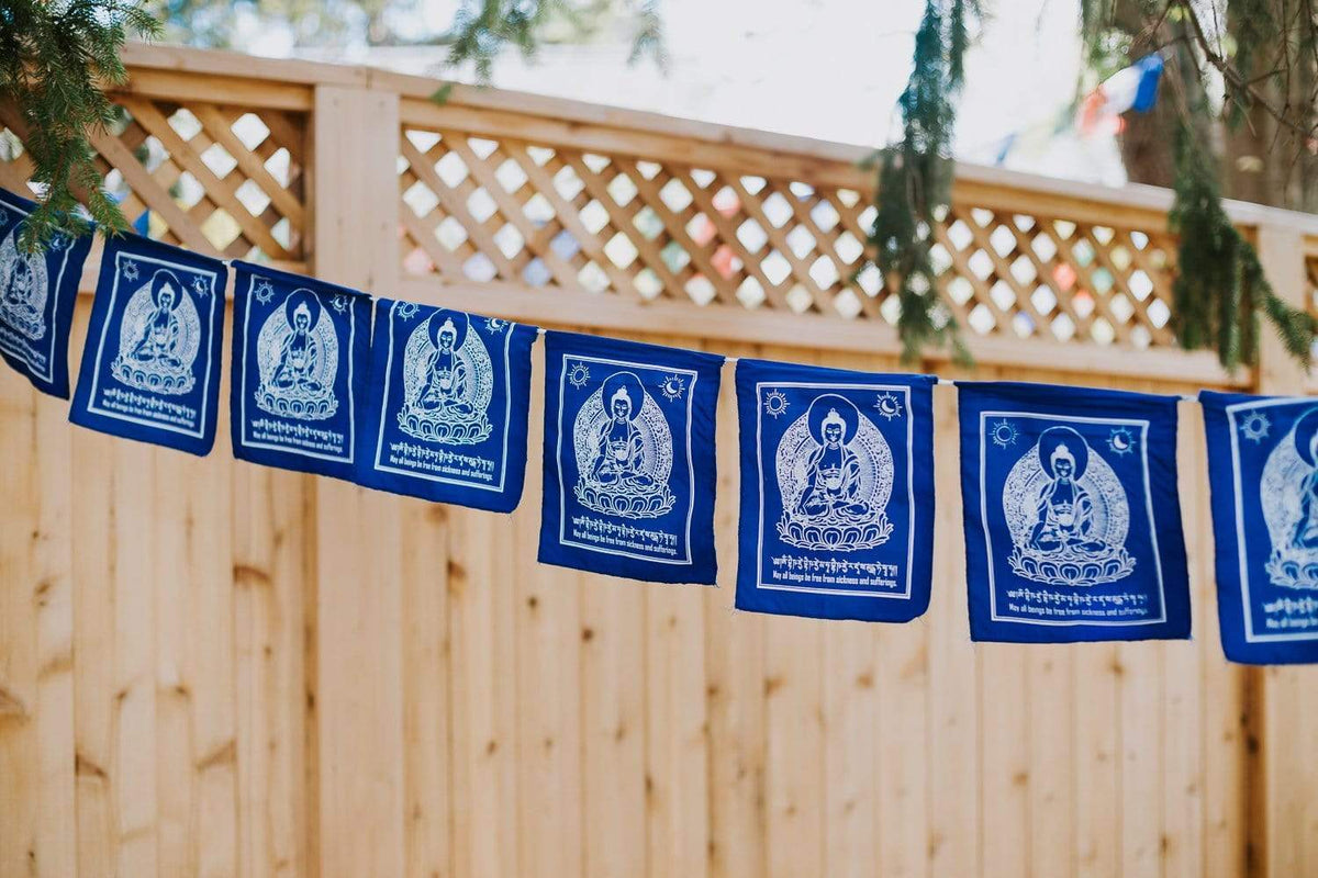 Healing Blue Buddha Prayer Flags - DharmaShop