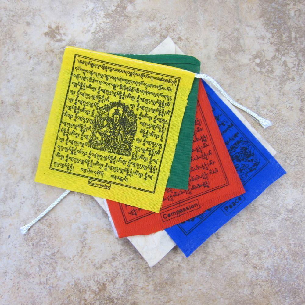 Set of 5 Small Windhorse Prayer Flags - DharmaShop