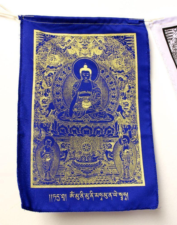 Shakyamuni Thangka Prayer Flags - DharmaShop