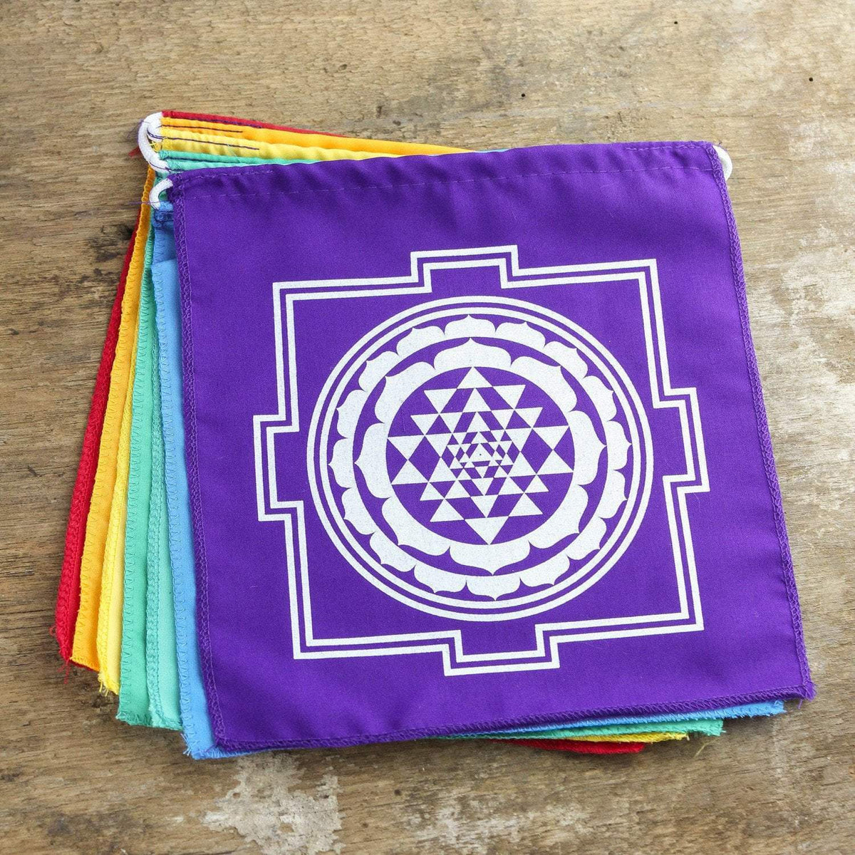 Set of Sacred Geometry Chakra Prayer Flags - DharmaShop
