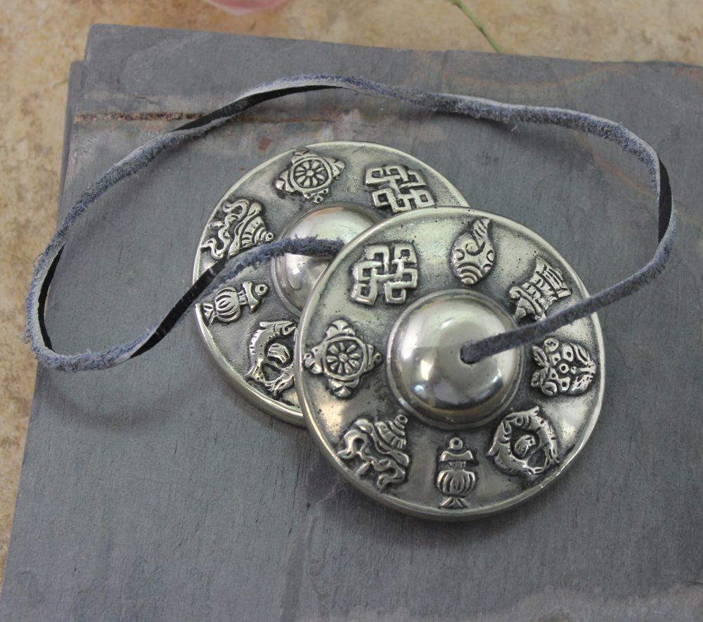 8 Auspicious Symbols Tingshas - DharmaShop