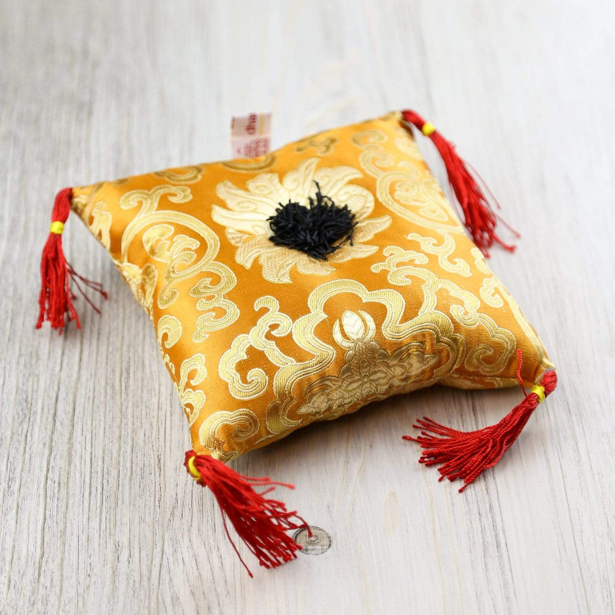 Golden Lotus Singing Bowl Pillow - DharmaShop