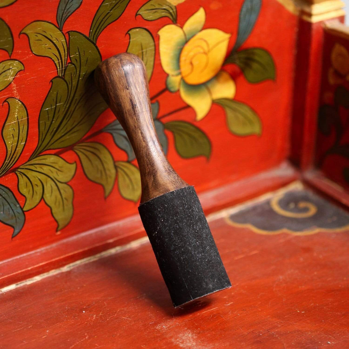 Large Singing Bowl Mallet Suede - DharmaShop