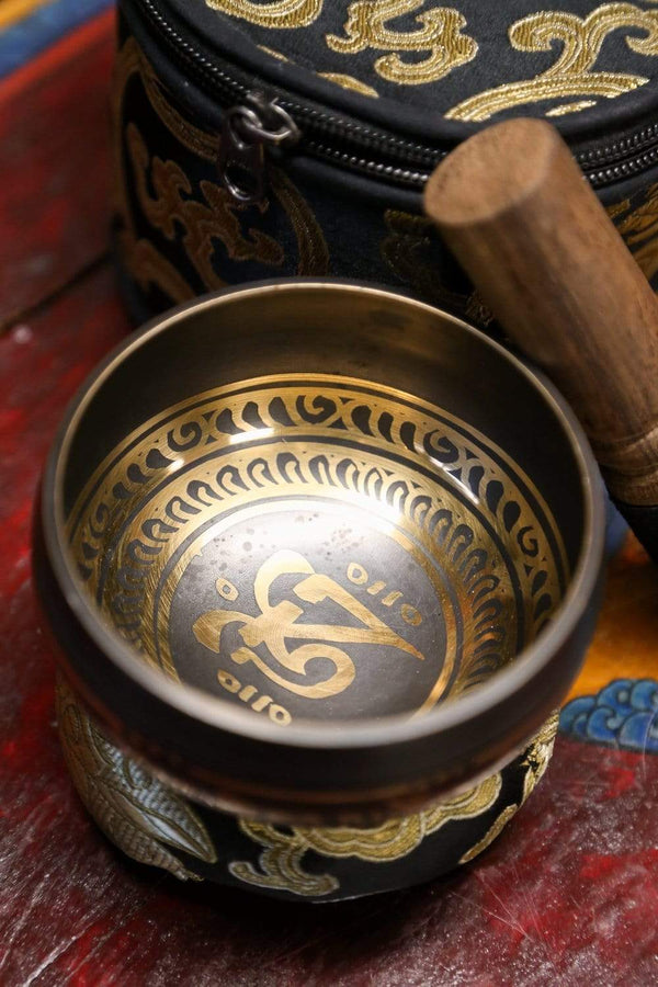 Tibetan Om Singing Bowl Set - DharmaShop