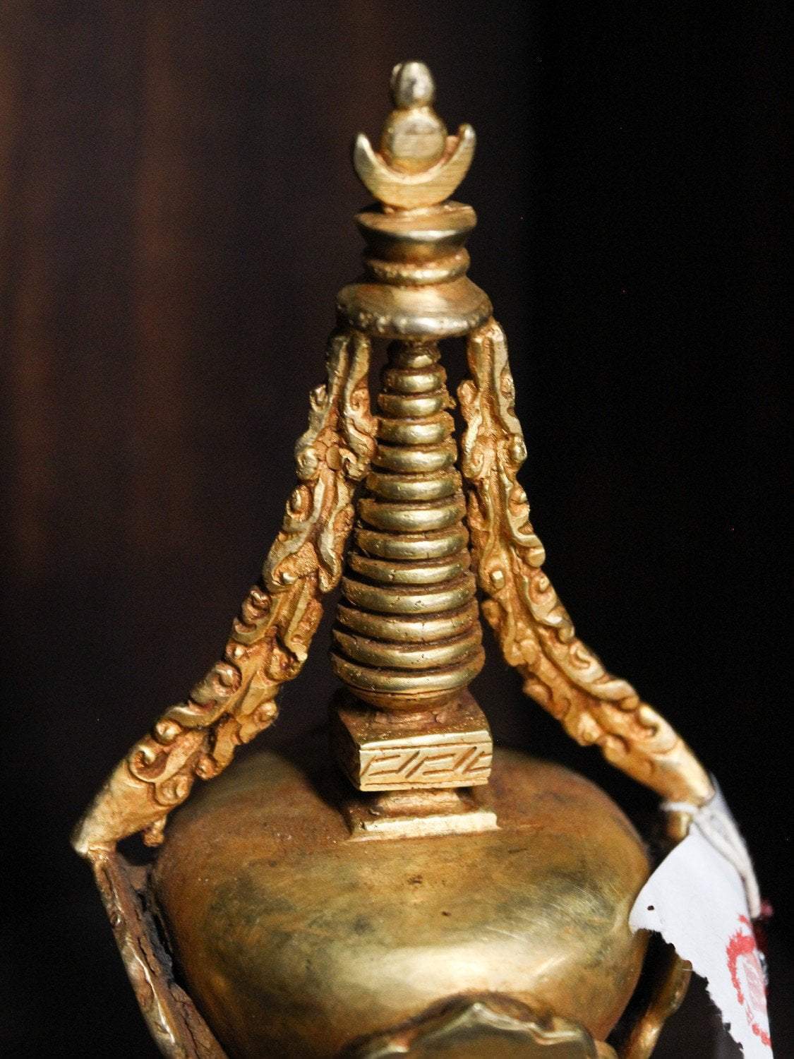 Gold Plated Bronze Stupa - DharmaShop