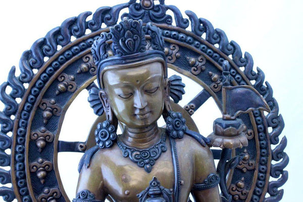 Masterpiece 14 inch Bronze Bodhisattva Statue - DharmaShop