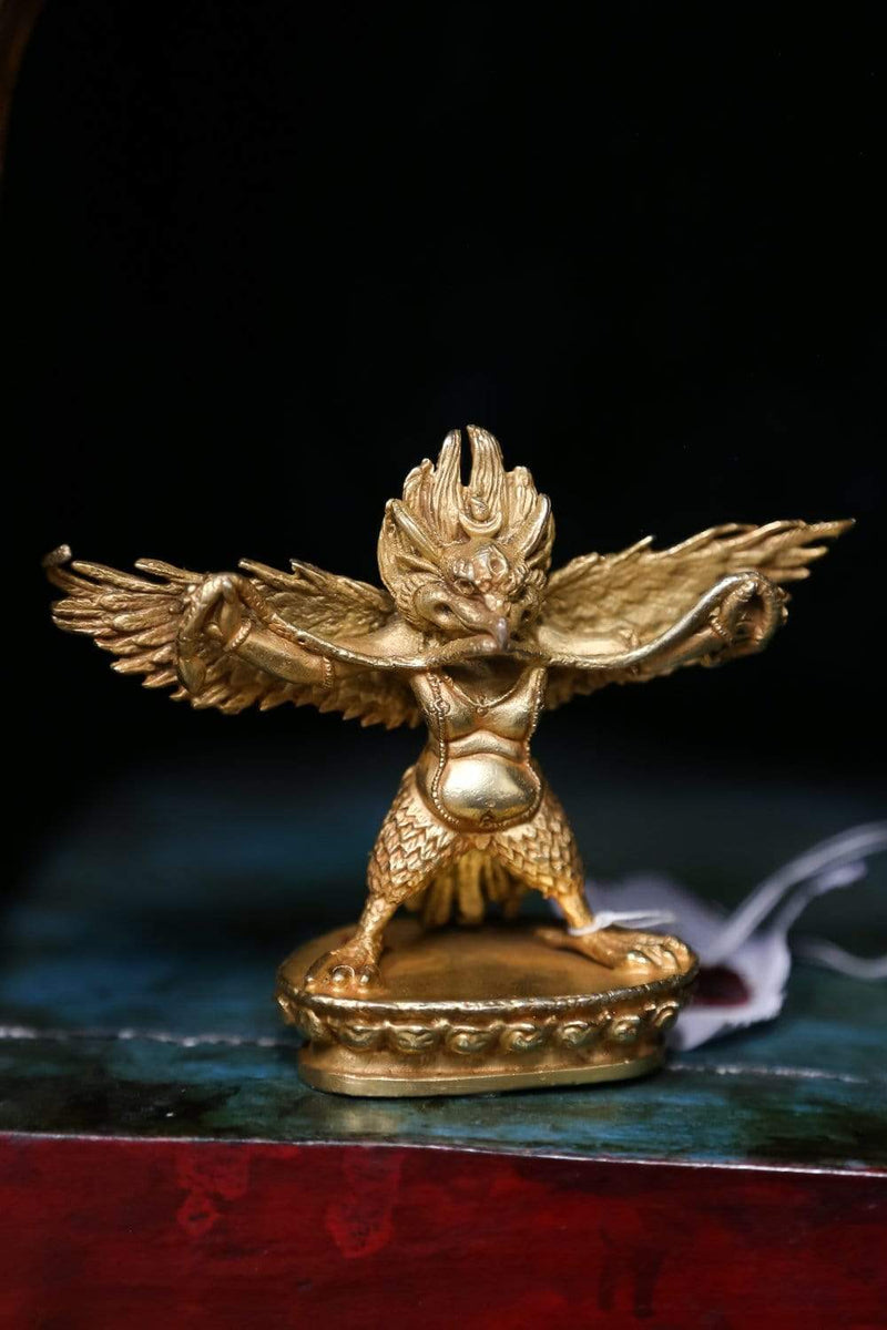 Small Golden Garuda Statue - DharmaShop