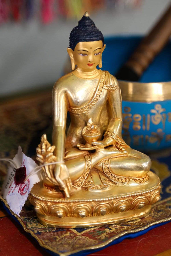 Gold Medicine Buddha Statue - DharmaShop