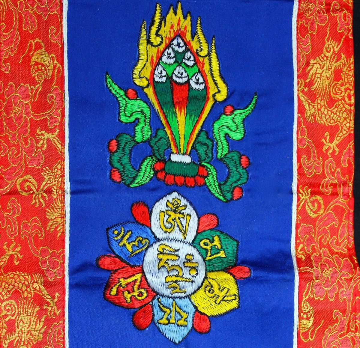 Buddhist Symbol Embroidery Banner Hanging - DharmaShop